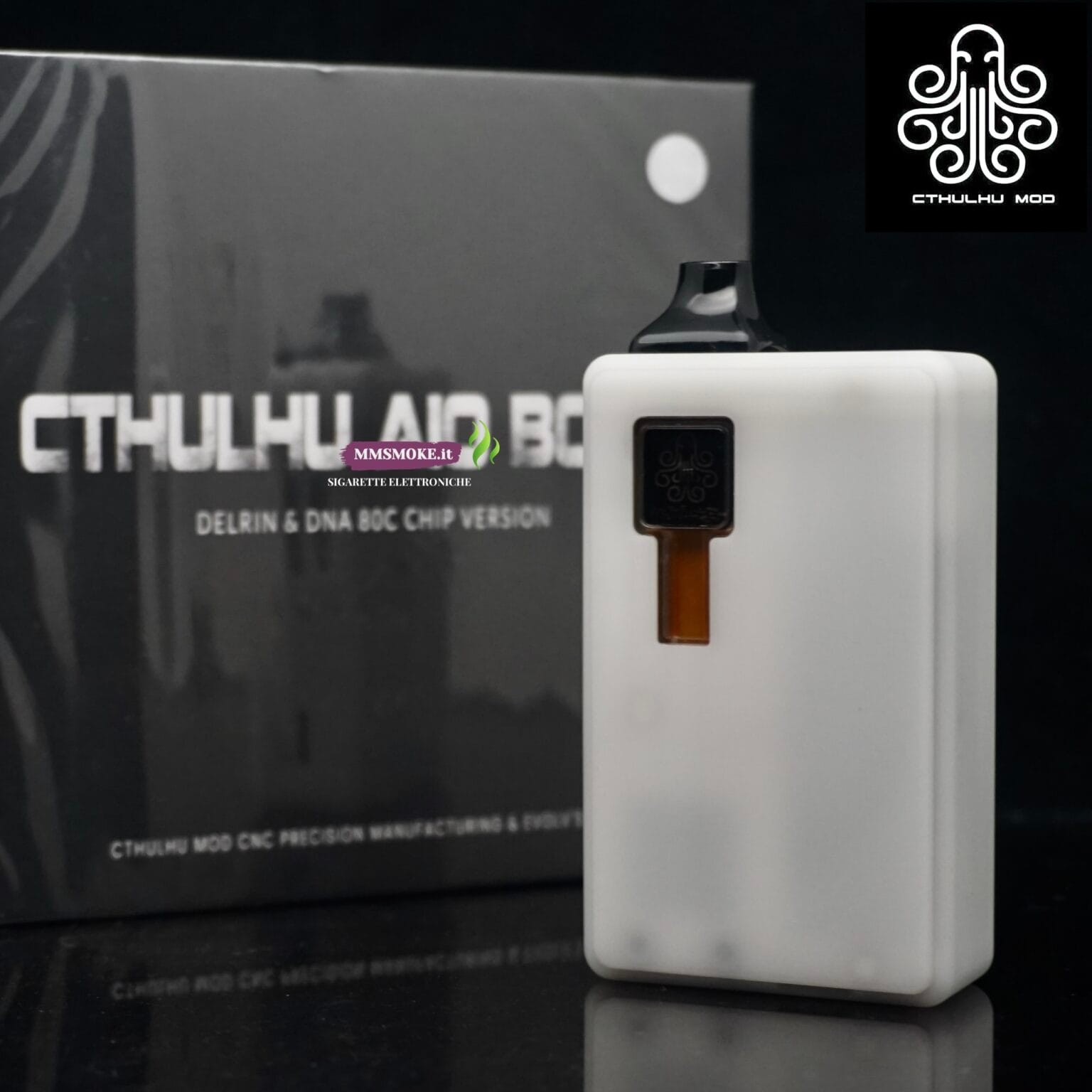 Cthulhu Box PACK AIO 2 RBA DNA80C WHITE DELRIN By CTHULHU MODS - MM SMOKE